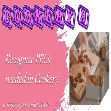 Learning Module Cookery G9 | PDF