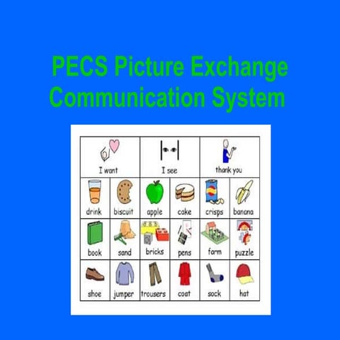 Pecs Picture Exchange Communication System | PPT