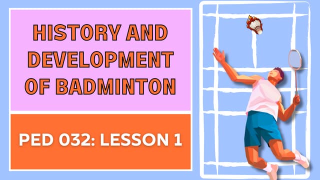 The Hostory Timeline of Badminton in the Philippines | PPTX