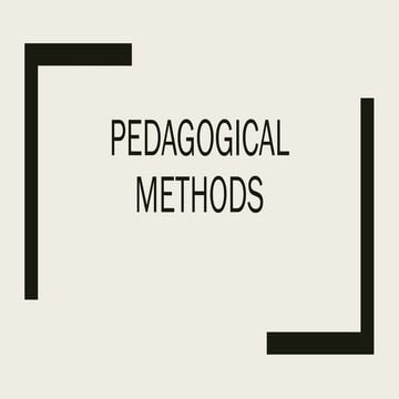 pedagogical methods cie pedagogical methods | PPT