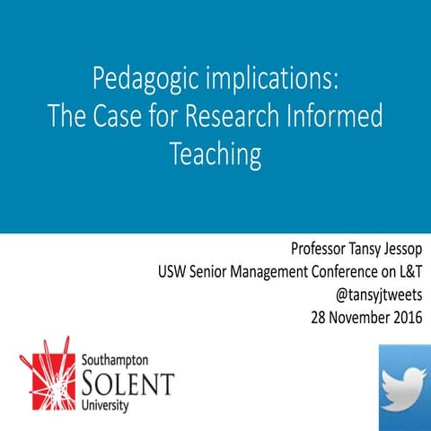 Pedagogic implications of wider purpose of HE | PPTX