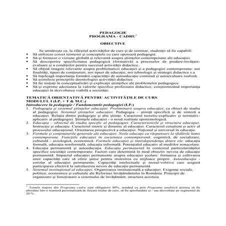 Pedagogie I sinteza | PDF