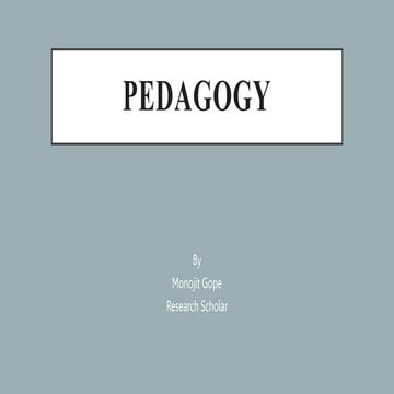 Pedagogy/Definition/Features/Approaches/Types | PPTX
