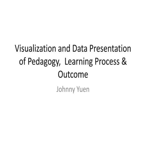 Visualization and Data Presentation of Pedagogy, Learning Process ...