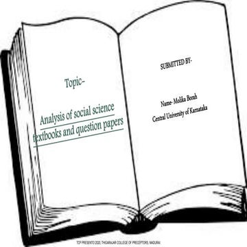 ANALYSIS OF SOCIAL SCIENCE TEXTBOOKS AND QUESTION PAPERS | PPTX
