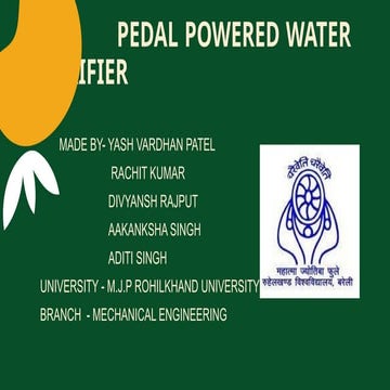 Pedal Powered water purifier project.pptx
