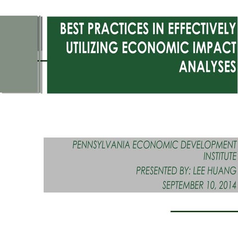Basics of Economic Impact Analysis | PPTX