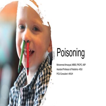 Pediatric poisoning- educational for medical students and professors. | PDF