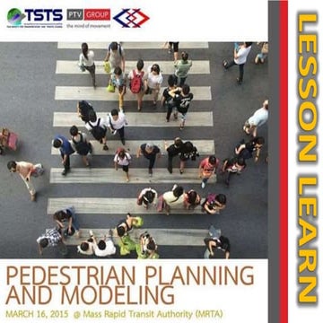 Pedestrian planning and modeling | PPTX