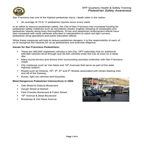 Pedestrian Safety | PDF