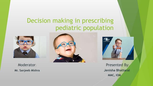 Glass prescription in children | PPTX