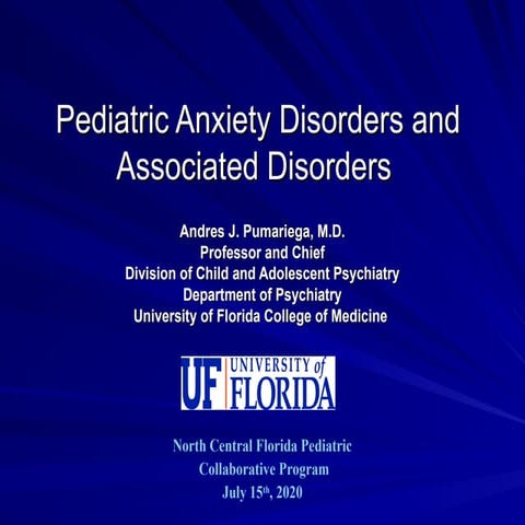 Anxiety disorders in children | PPTX