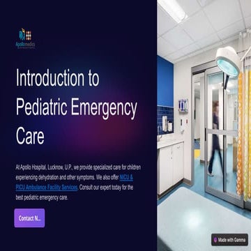 Pediatric Emergency Care for Children | Apollo Hospital | PPTX