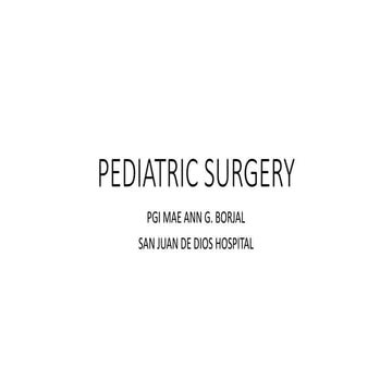 PEDIATRIC SURGERY: basic, approach, guide | PPT