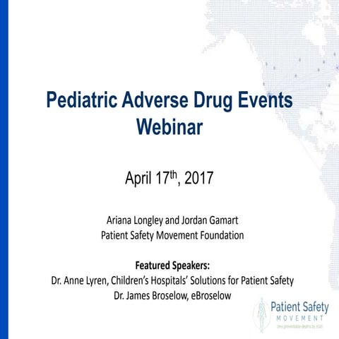 Pediatric Adverse Drug Events Presentation | PPTX