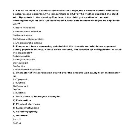 Pediatric and internal examination | PDF