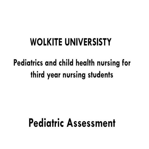 Examination in paediatric medicine | PPT