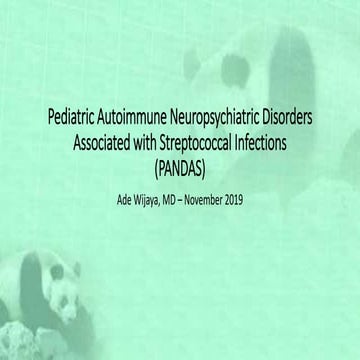 Pediatric Autoimmune Neuropsychiatric Disorders Associated with ...