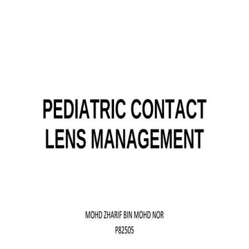 Pediatric contact lens management | PPT | Eye and Vision Conditions ...