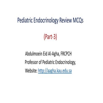 Pediatric endocrinology review - part 3 | PDF