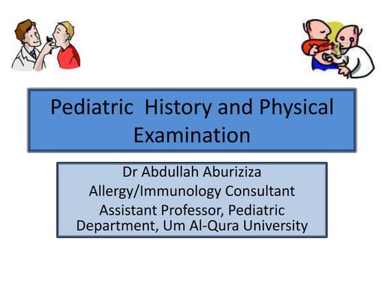 Pediatrics history taking | DOC