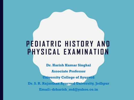 History taking in pediatrics | PPT
