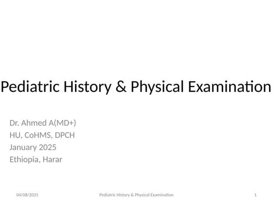 Pediatrics history taking | DOC