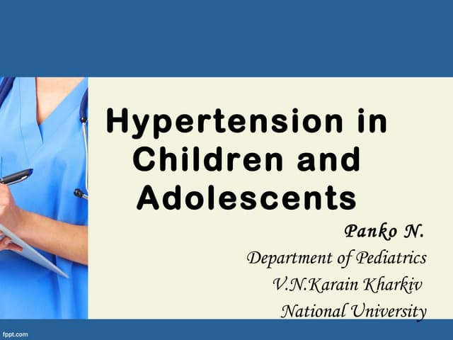 Approach to Hypertension in Paediatrics. | PDF