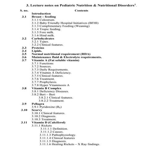 Pediatric nutrition & disorders | PDF