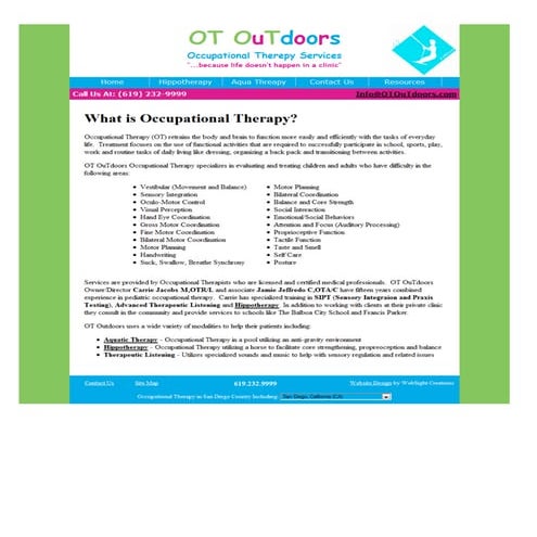 Pediatric Occupational Therapy | PDF