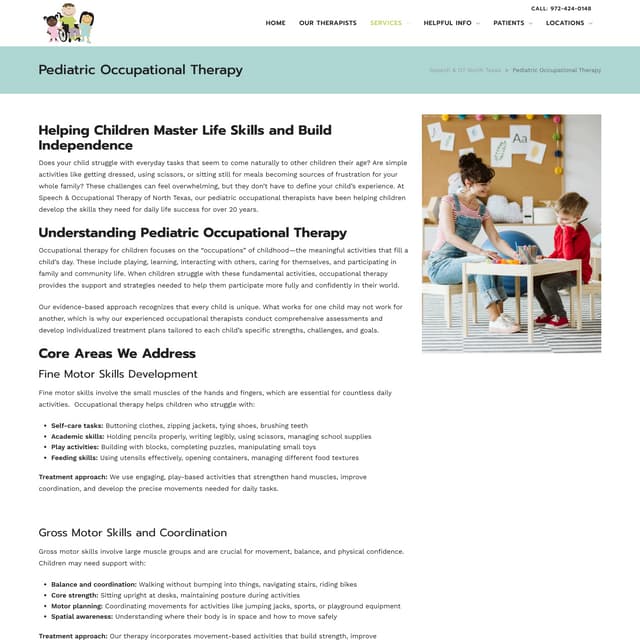 Pediatric Occupational Therapy For Children | PDF
