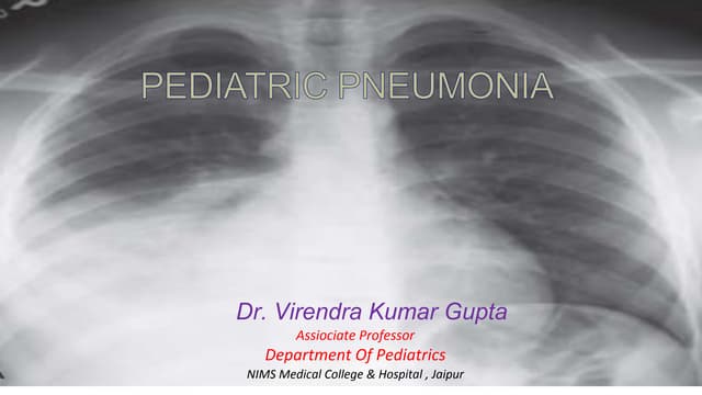 Pneumonia in children | PPTX