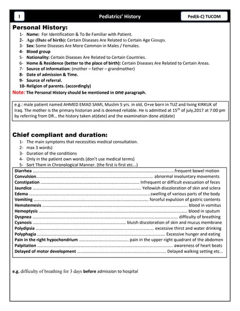 History taking in pediatrics | PPTX | Pregnancy | Reproductive Health