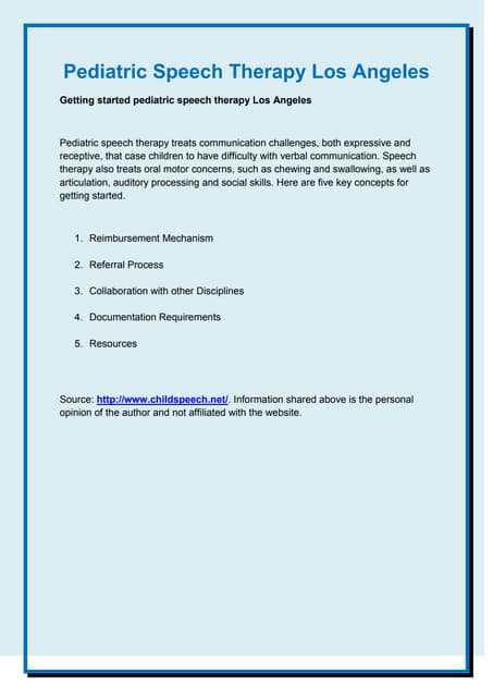 Child Speech Therapy | PDF