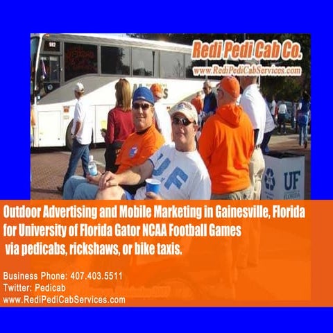 Pedicabs for Gator Football Games | PPT
