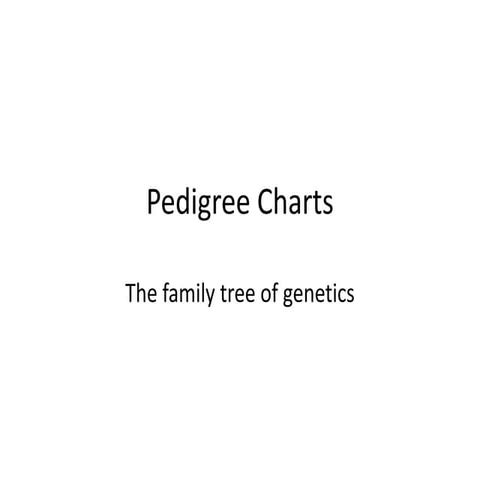 Pedigrees Lecture | PPT