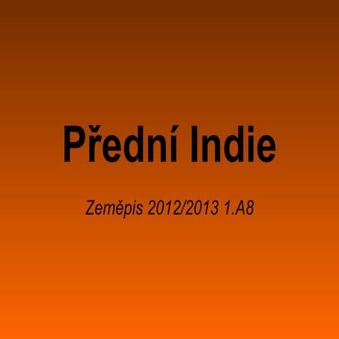 Přední indie | PPT