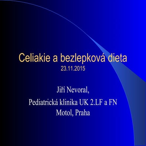 Celiakie a bezlepková dieta | PPT