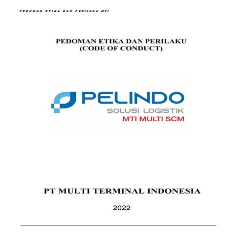 Pedoman etika dan perilaku terkait code of conduct | PDF