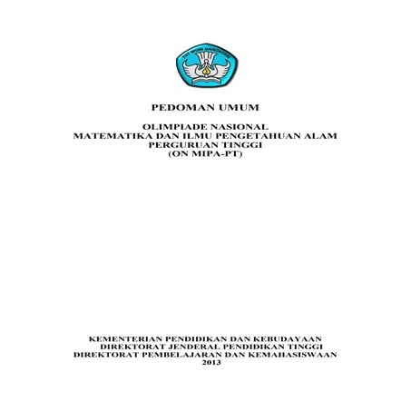 Pedoman olimpiade-mipa-31012013 | PDF