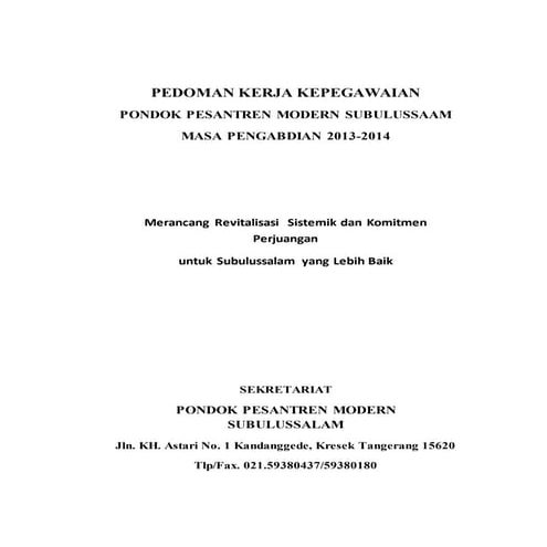 Contoh program kerja yayasan | DOCX