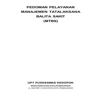Pedoman mtbs | PDF