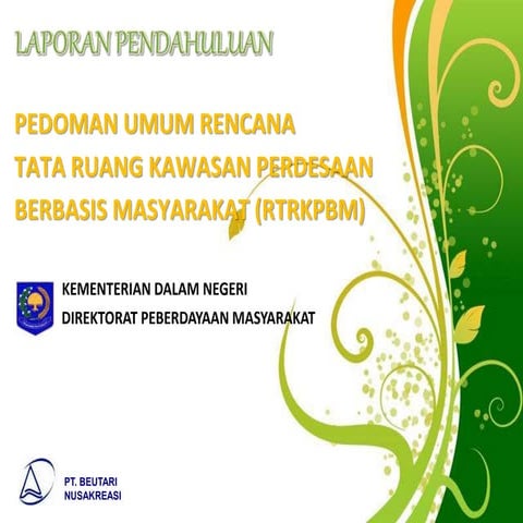 Pedoman umum tata ruang perdesaan | PPT