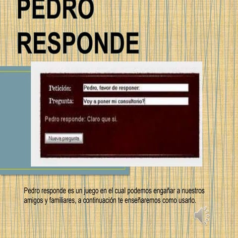 Pedro responde | PPTX