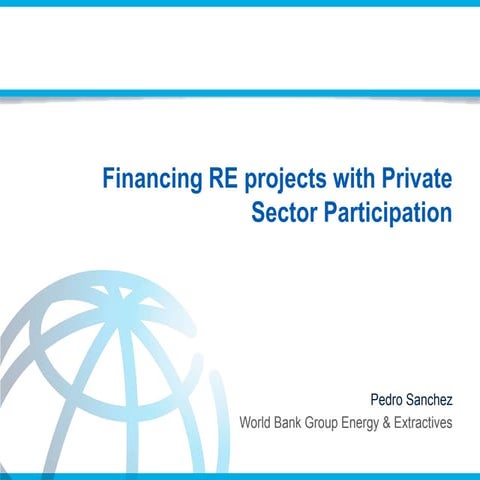 Financing renewable energy projects with Private Sector Participation ...