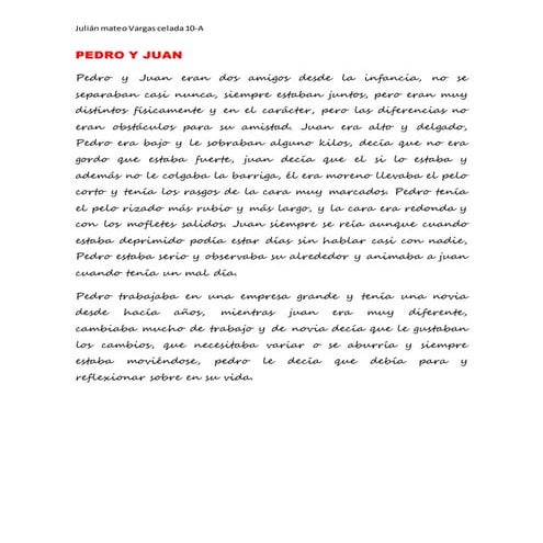 Pedro y juan | DOCX