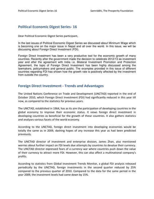 Foreign Direct Investment | PPT