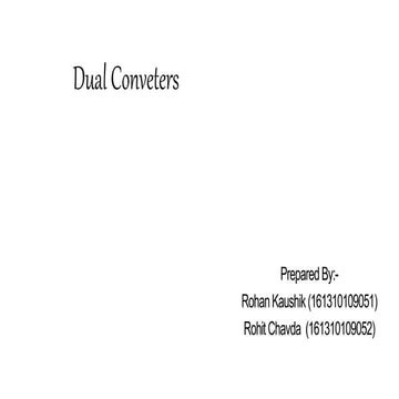 Pe dual converter ppt | PPTX