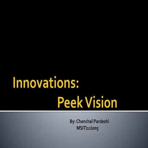 Peek vision | PPTX