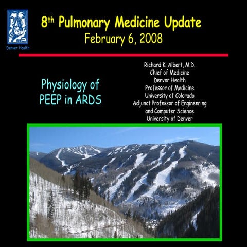 Physiology of PEEP In ARDS | PPT